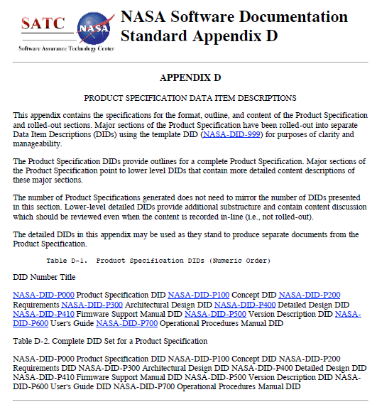 PRODUCT SPECIFICATION DATA ITEM DESCRIPTIONS | SE Goldmine